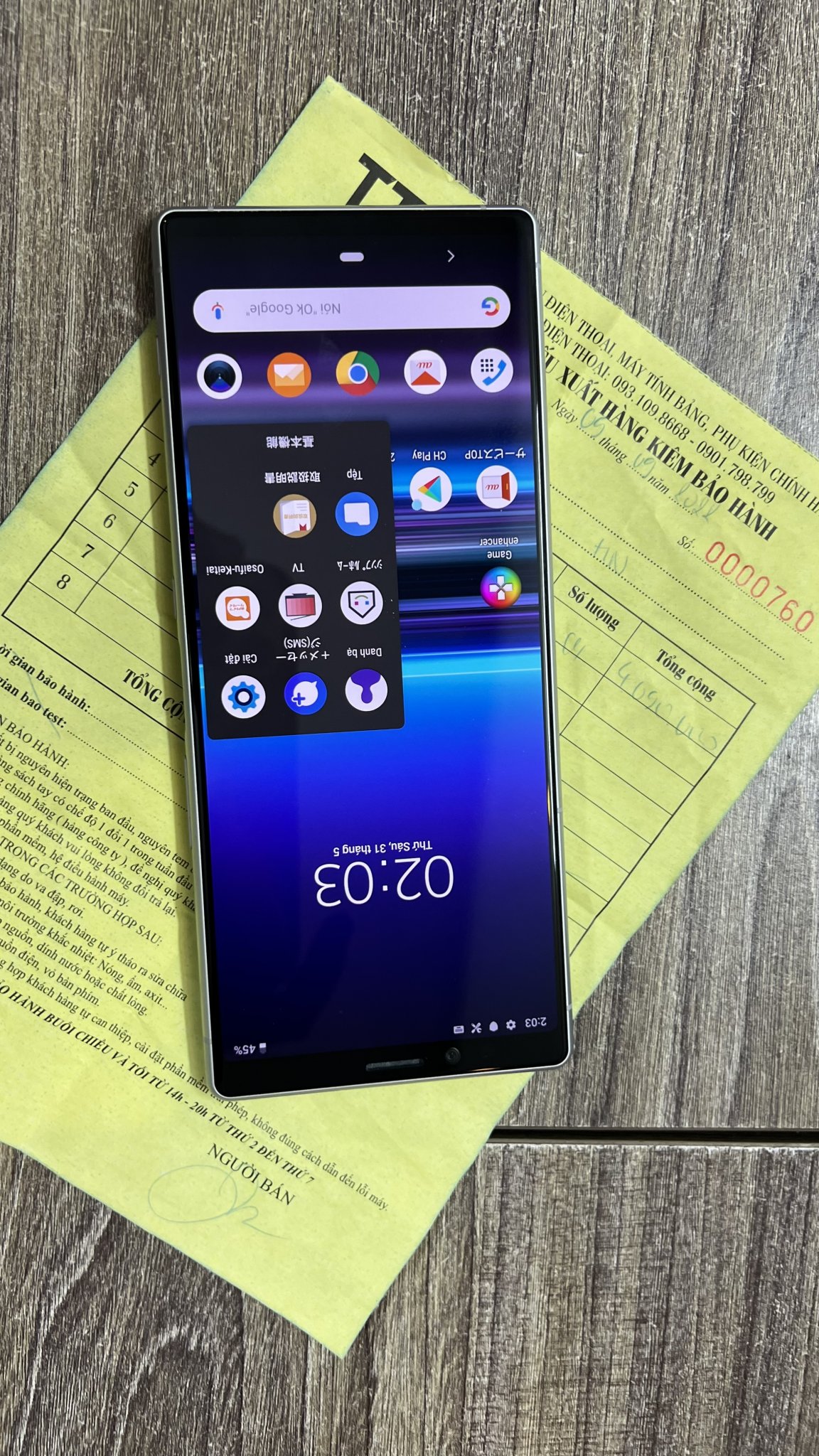 sony 1 / xperia 1 / sony x1 64G TTS mobile trắng gluu(kh31) - 3.650 ...